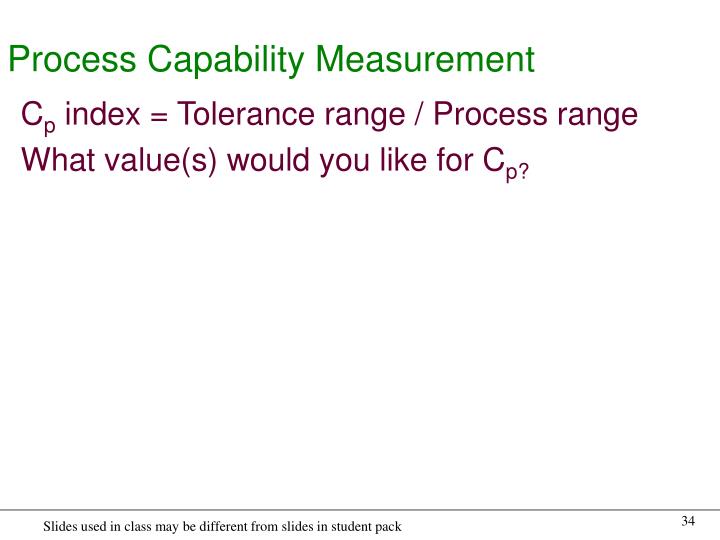 PPT - Technical Note 8 Process Capability and Statistical Quality ...