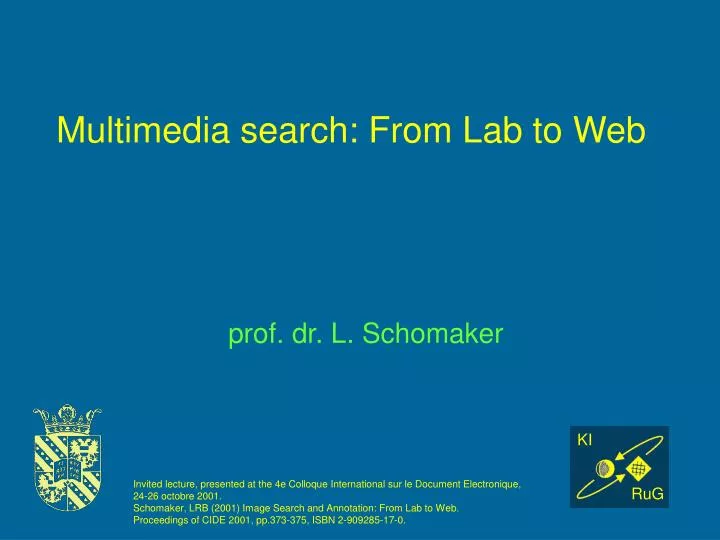 PPT - Multimedia search: From Lab to Web PowerPoint Presentation, free ...