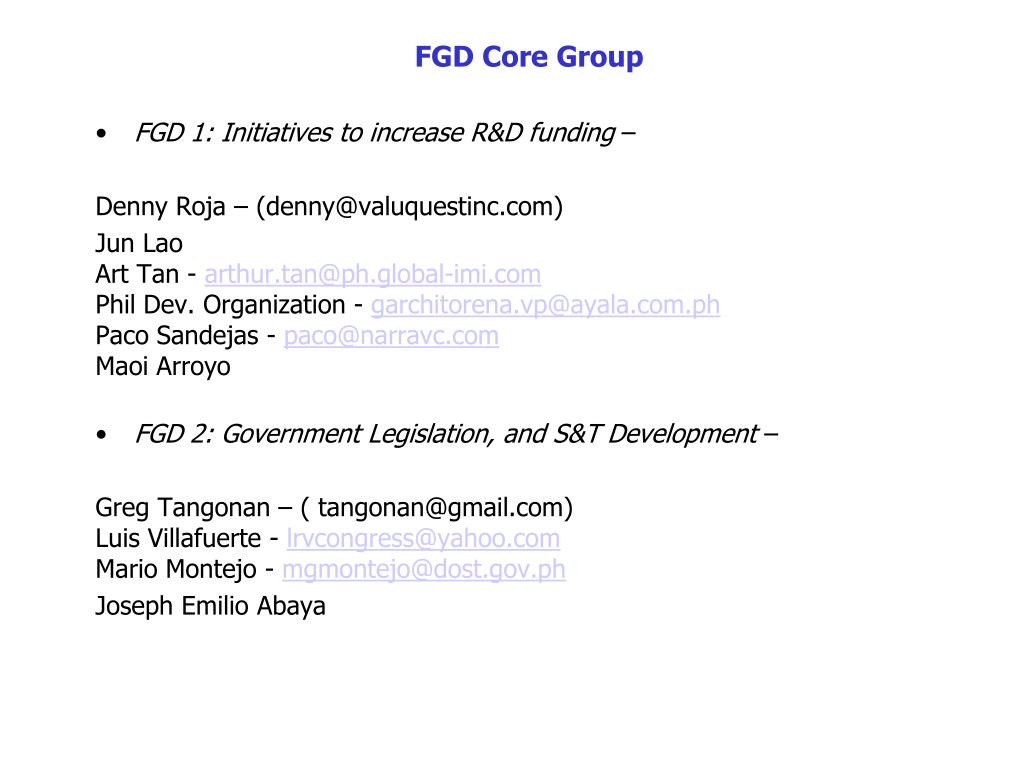 PPT - Why FGDs? PowerPoint Presentation, free download - ID:1436613