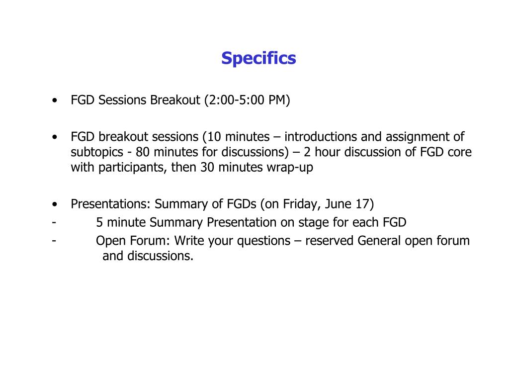 PPT - Why FGDs? PowerPoint Presentation, free download - ID:1436613