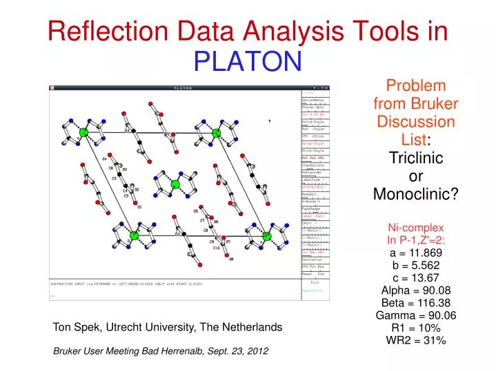 PPT - Reflection Data Analysis Tools in PLATON PowerPoint Presentation ...