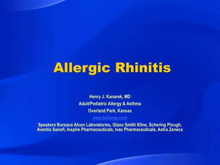 PPT - Allergic Rhinitis PowerPoint Presentation, free download - ID:1437518