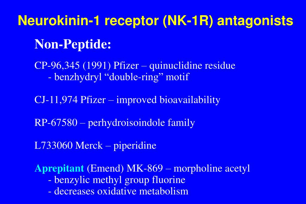 PPT - Substance P Receptor (Neurokinin-1R) Antagonists as Therapeutic ...