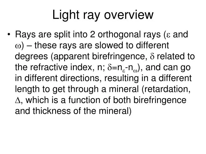 PPT - Light ray overview PowerPoint Presentation, free download - ID ...