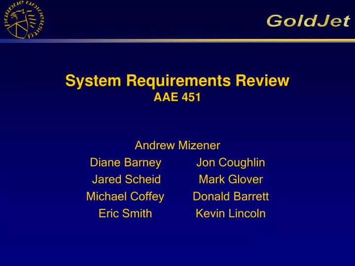 PPT - System Requirements Review AAE 451 PowerPoint Presentation, free ...