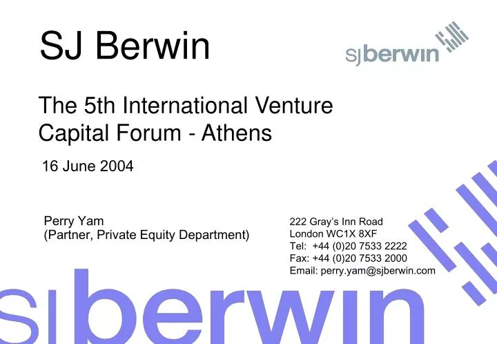PPT - SJ Berwin PowerPoint Presentation, free download - ID:1438671