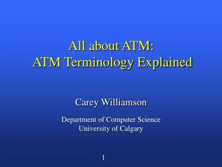 PPT - All about ATM: ATM Terminology Explained PowerPoint Presentation ...