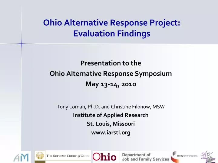 PPT - Ohio Alternative Response Project: Evaluation Findings PowerPoint ...