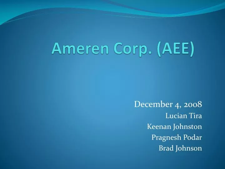 PPT - Ameren Corp. (AEE) PowerPoint Presentation, free download - ID ...