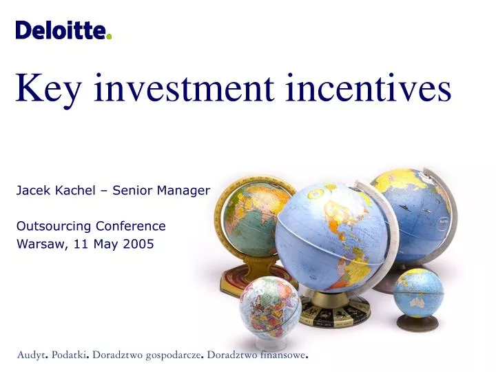 PPT - Key investment incentives PowerPoint Presentation, free download ...