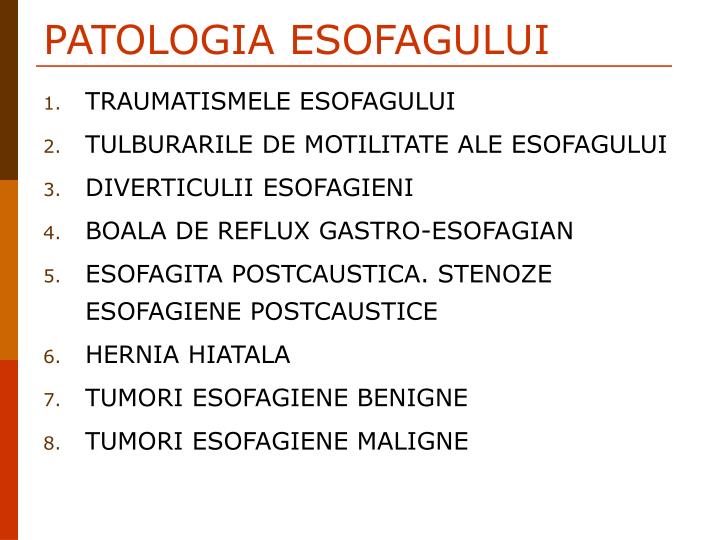 PPT - PATOLOGIA ESOFAGULUI (I) PowerPoint Presentation - ID:1441929