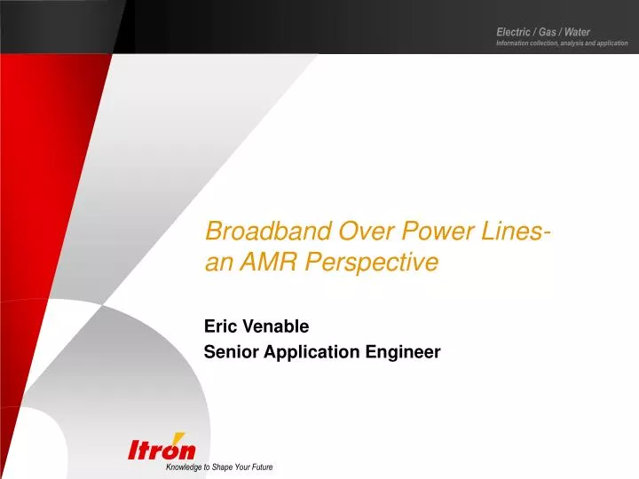 PPT - Broadband Over Power Lines- an AMR Perspective PowerPoint ...