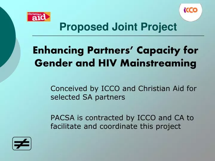 PPT - Proposed Joint Project PowerPoint Presentation, free download ...