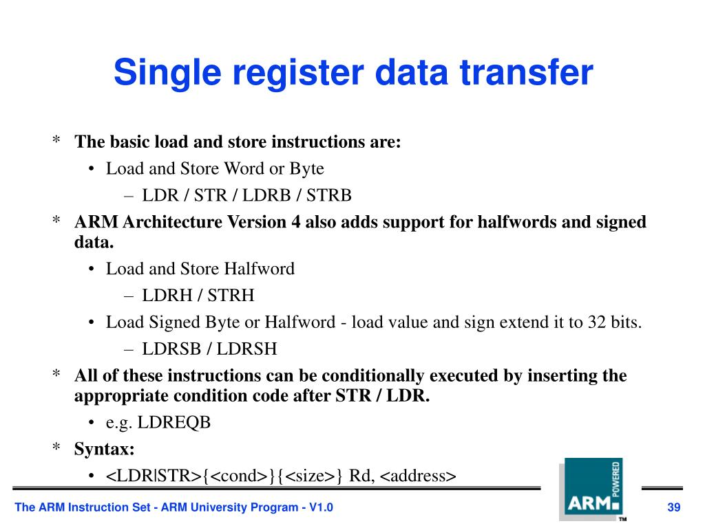 PPT - The ARM Instruction Set PowerPoint Presentation, free download ...