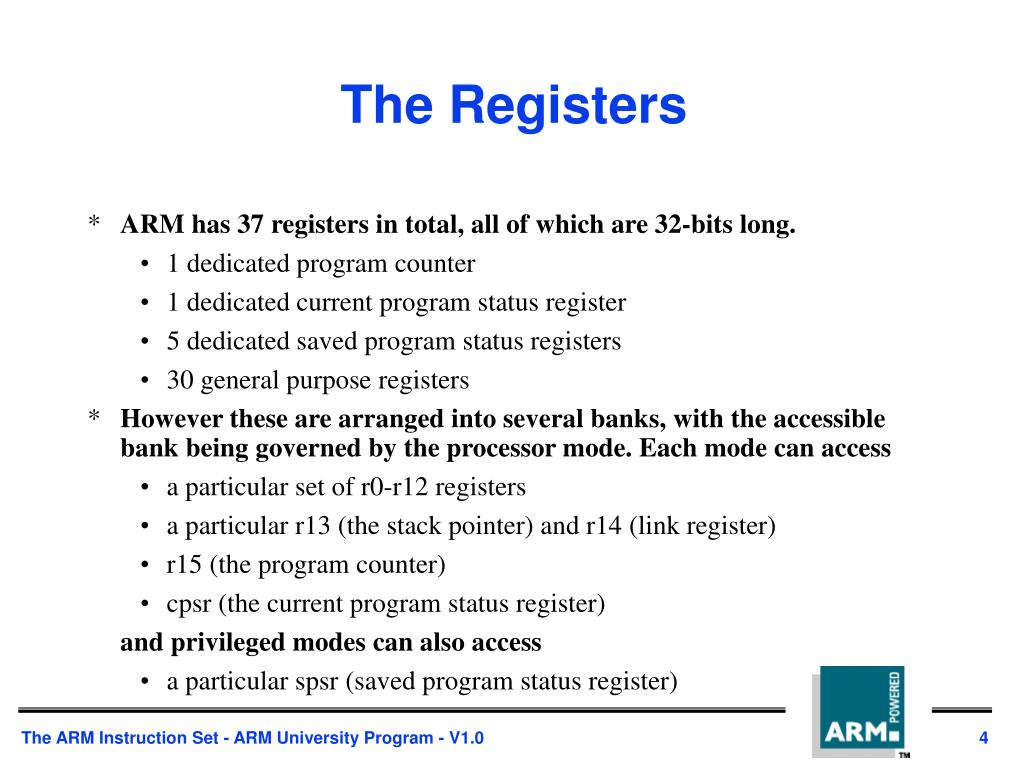 PPT - The ARM Instruction Set PowerPoint Presentation, free download ...