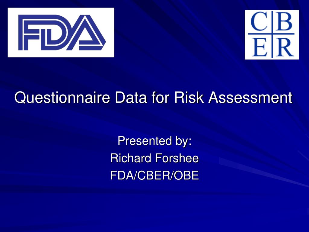PPT - Risk Assessment and Donor Health: A Questionnaire Approach by the ...