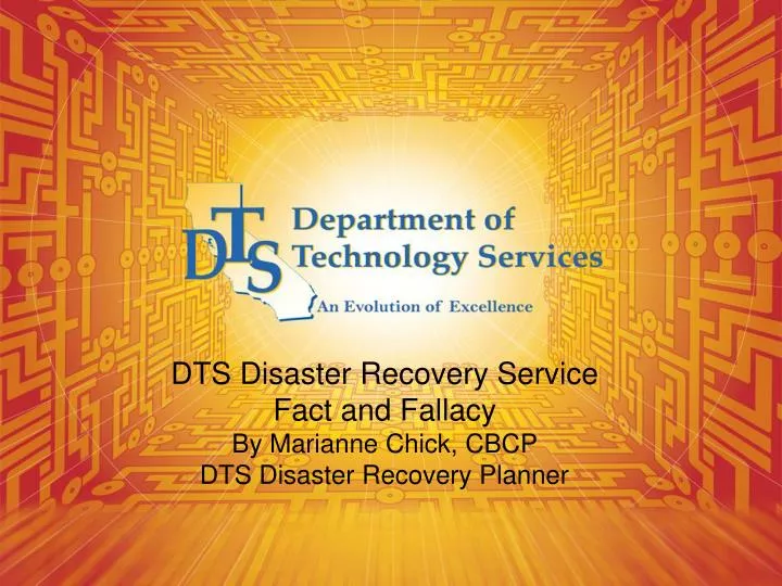 PPT - DTS Disaster Recovery Service Fact and Fallacy PowerPoint ...