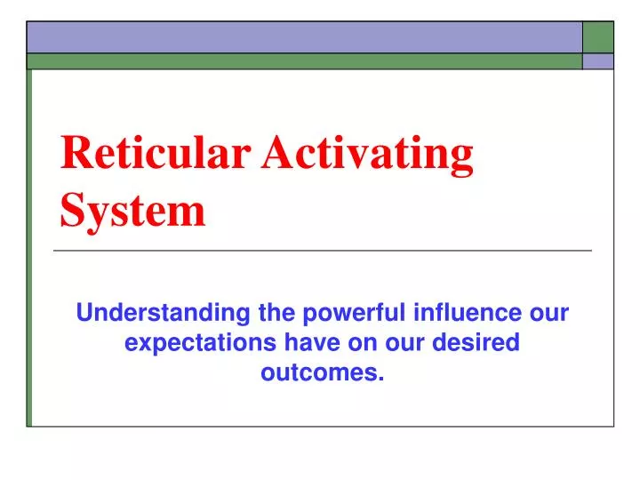 PPT - Reticular Activating System PowerPoint Presentation, free ...