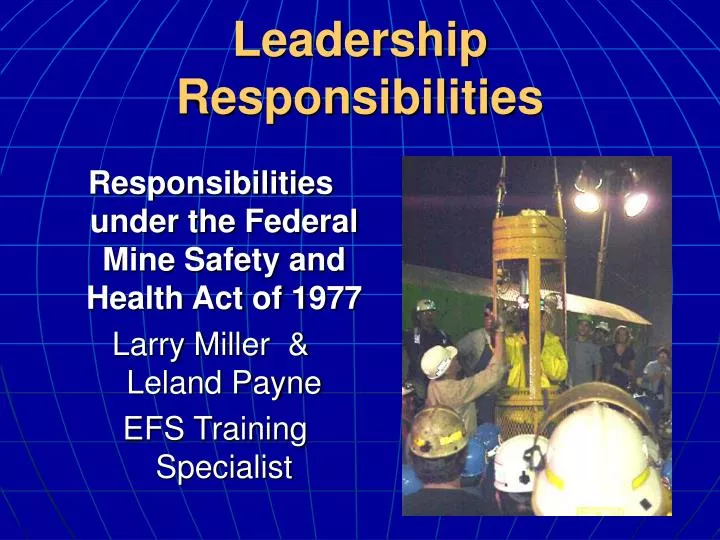PPT - Leadership Responsibilities PowerPoint Presentation, free ...