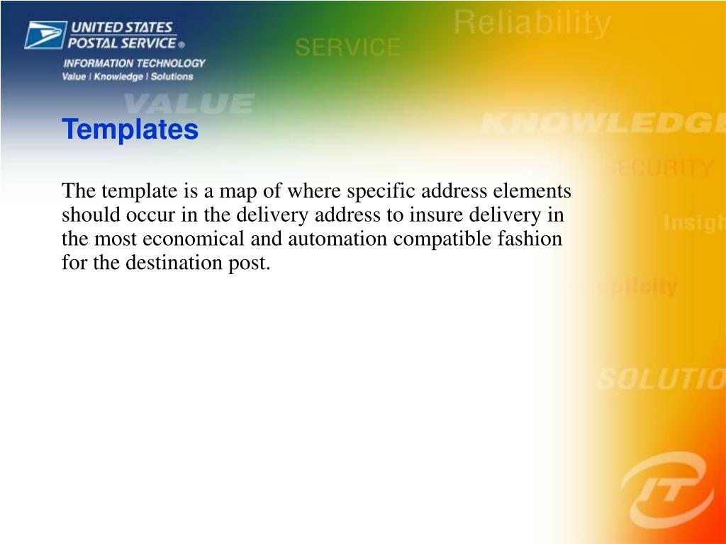 PPT - S42 International Postal Address Components and Templates ...
