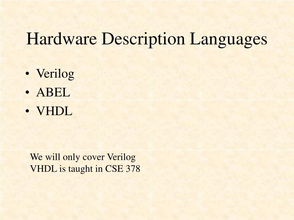 Ppt Designing Combinational Logic Circuits In Verilog 1 Powerpoint Presentation Id144466