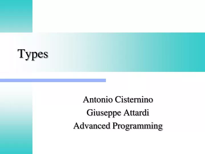 PPT - Types PowerPoint Presentation, free download - ID:1444816