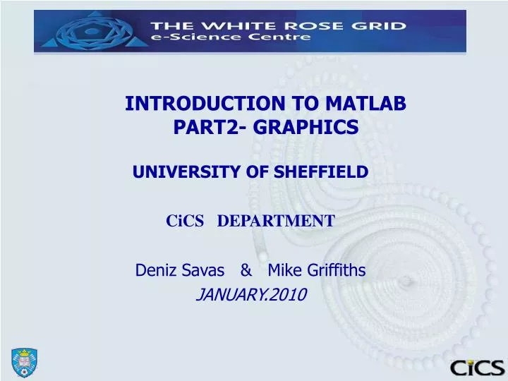 PPT - INTRODUCTION TO MATLAB PART2- GRAPHICS PowerPoint Presentation ...