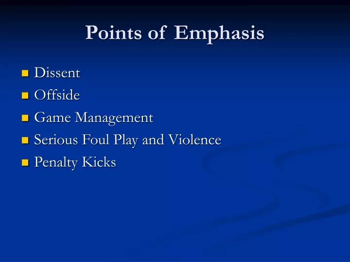 PPT - Points of Emphasis PowerPoint Presentation, free download - ID ...