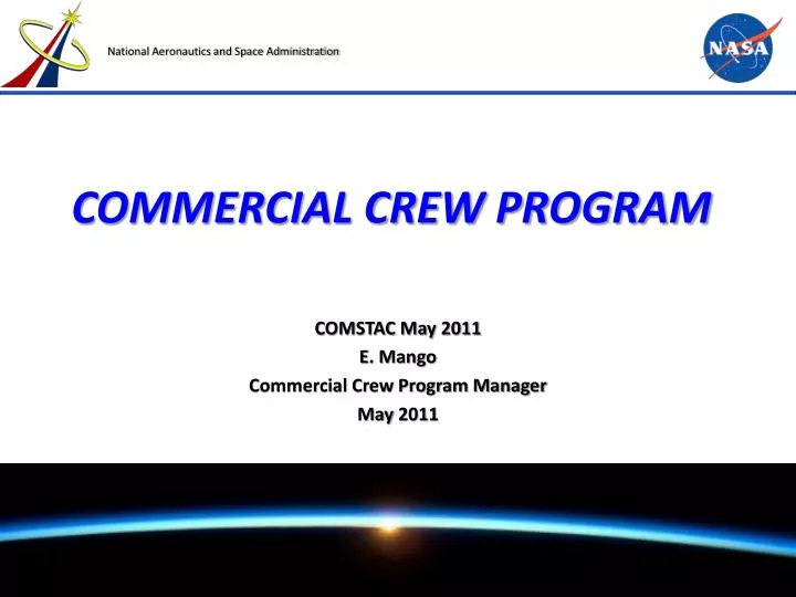 PPT - COMMERCIAL CREW PROGRAM PowerPoint Presentation, free download ...