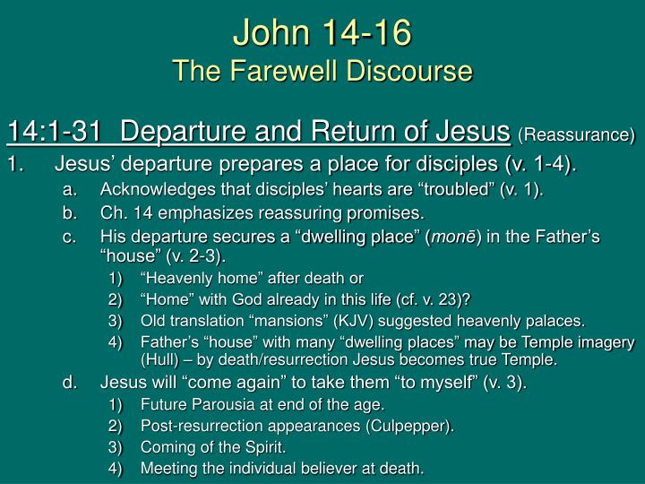 PPT - John 14-16 PowerPoint Presentation - ID:1445647