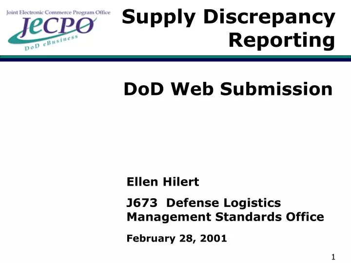 PPT - Supply Discrepancy Reporting PowerPoint Presentation, free ...
