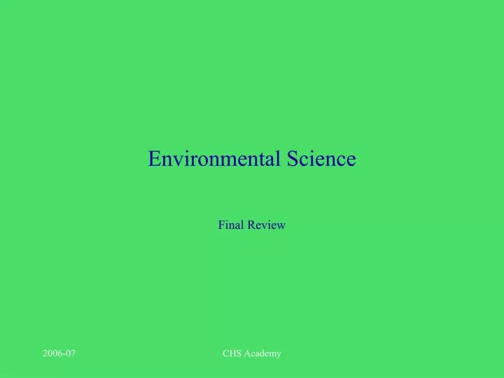 PPT - Environmental Science PowerPoint Presentation, free download - ID ...