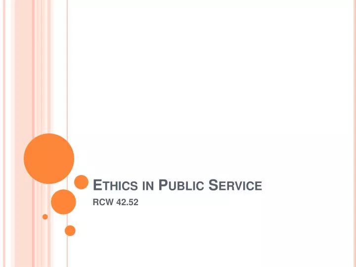 PPT - Ethics in Public Service PowerPoint Presentation, free download ...