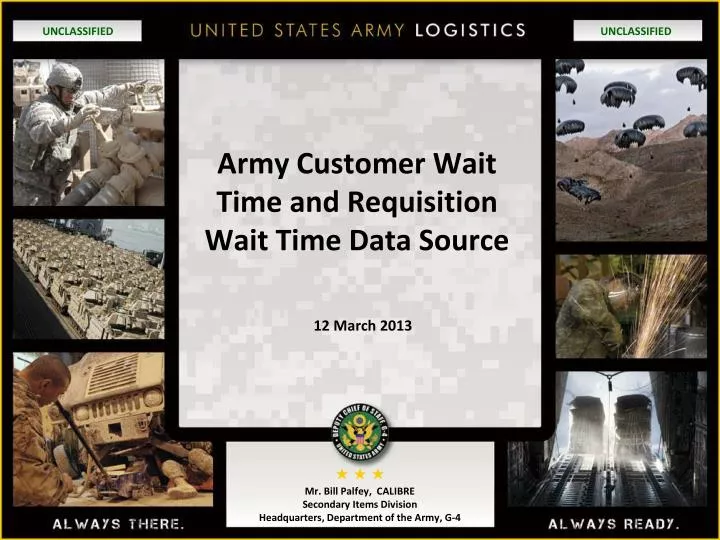 PPT - Army Customer Wait Time and Requisition Wait Time Data Source ...