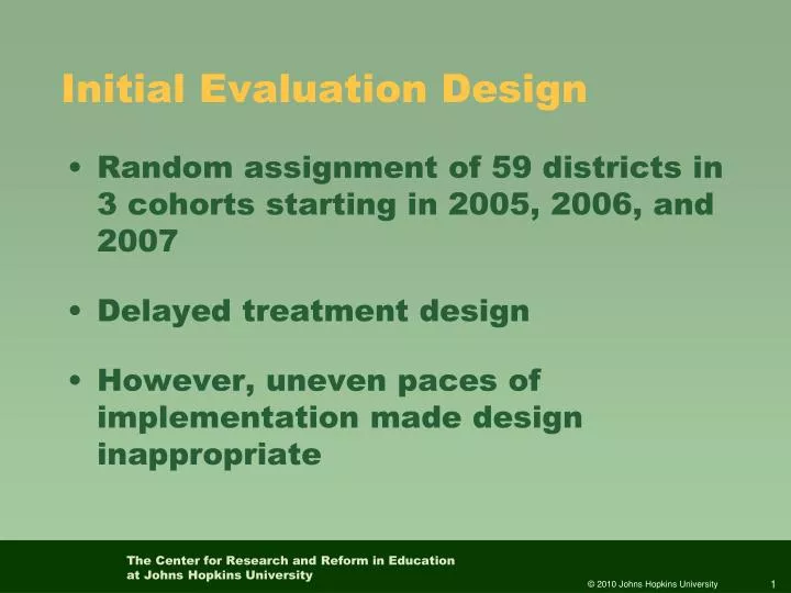 PPT - Initial Evaluation Design PowerPoint Presentation, free download ...