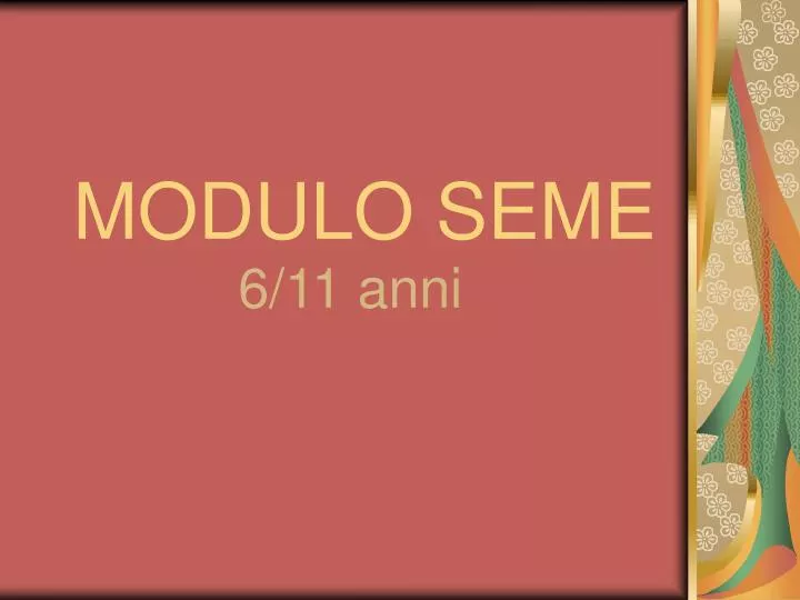 PPT - MODULO SEME PowerPoint Presentation, free download - ID:1447113