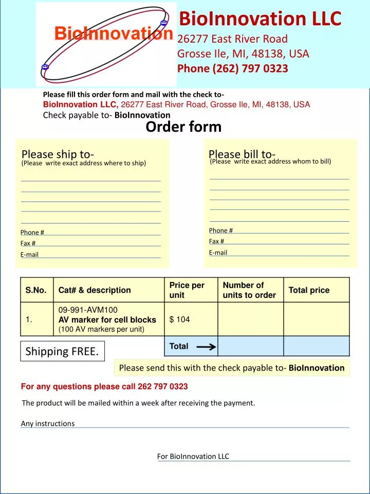 PPT - Order form PowerPoint Presentation, free download - ID:1447149