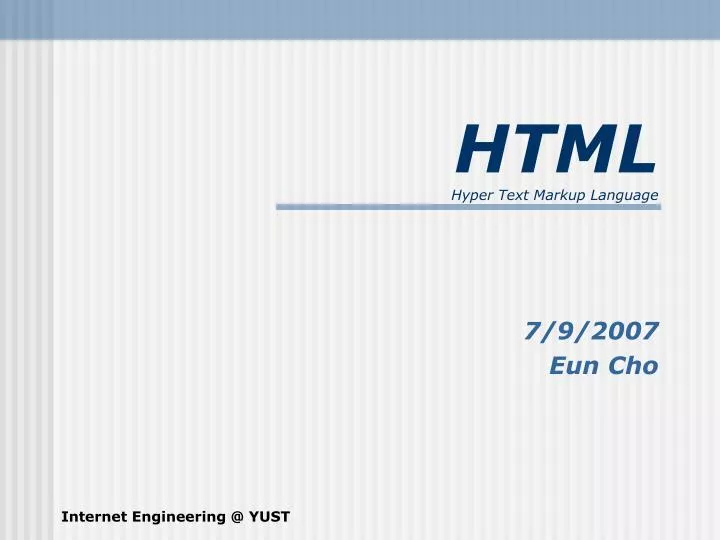 PPT - HTML Hyper Text Markup Language PowerPoint Presentation, free ...