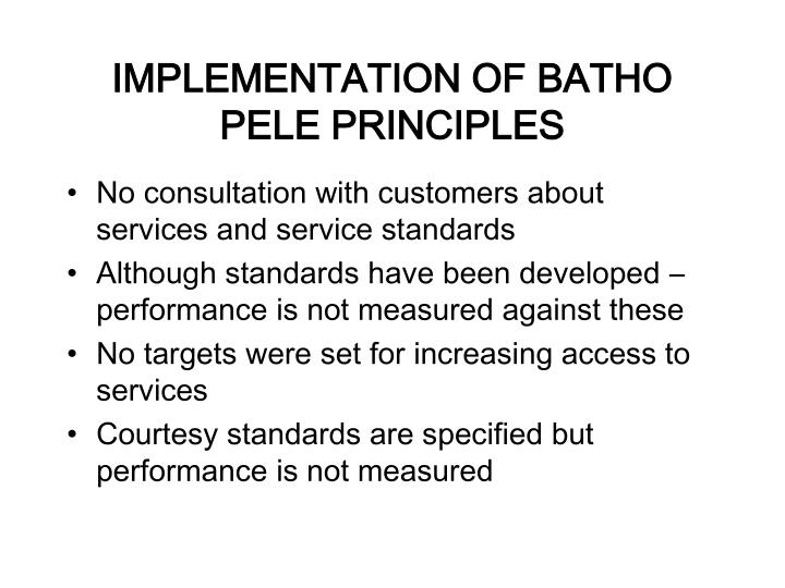 8 Batho Pele Principles 8 Batho Pele Principles