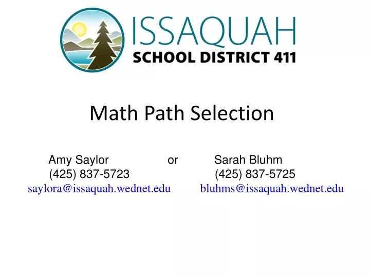 PPT - Math Path Selection PowerPoint Presentation, free download - ID ...
