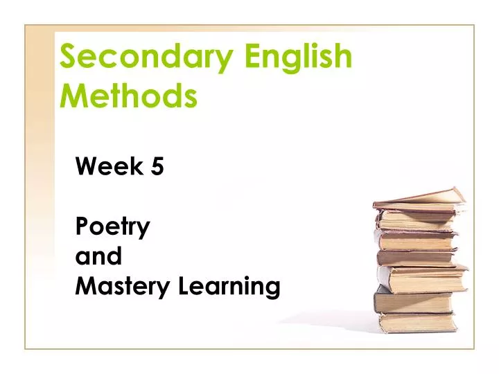 PPT - Secondary English Methods PowerPoint Presentation, free download ...