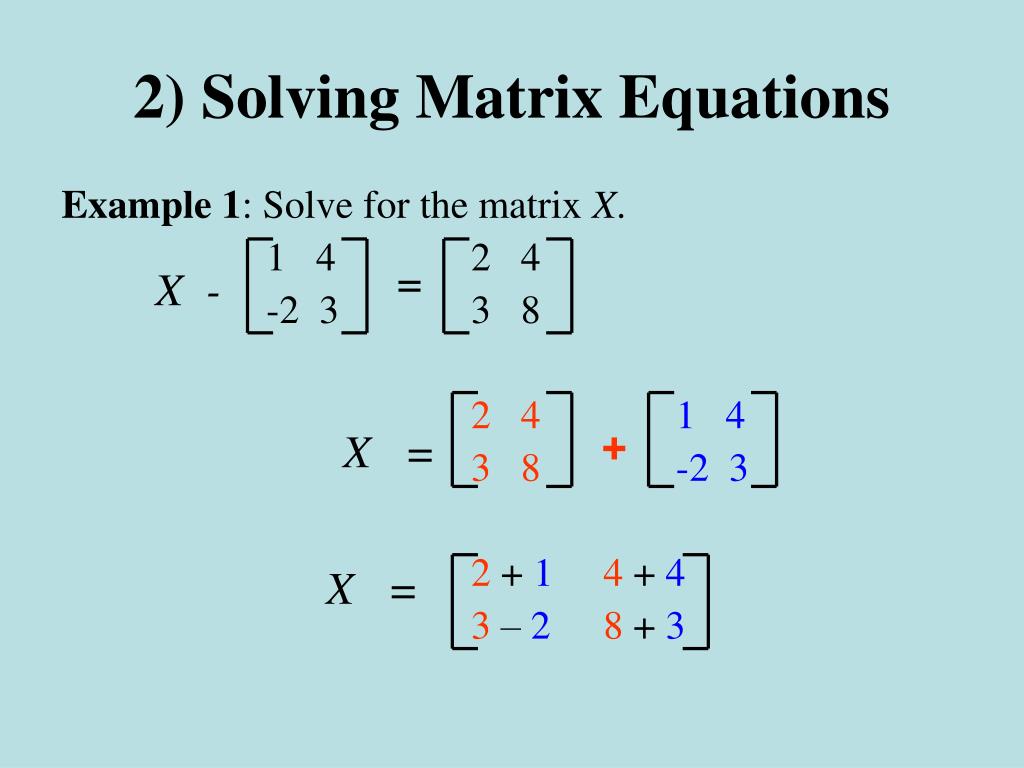 PPT 4 2 Adding And Subtracting Matrices PowerPoint Presentation Free