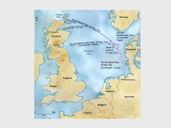 PPT - A map showing the location of the Battle of Jutland PowerPoint ...