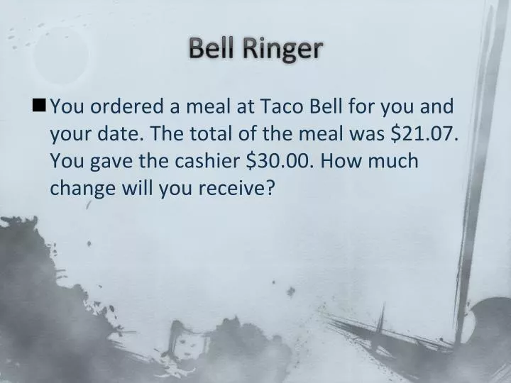 PPT - Bell Ringer PowerPoint Presentation, free download - ID:1449874