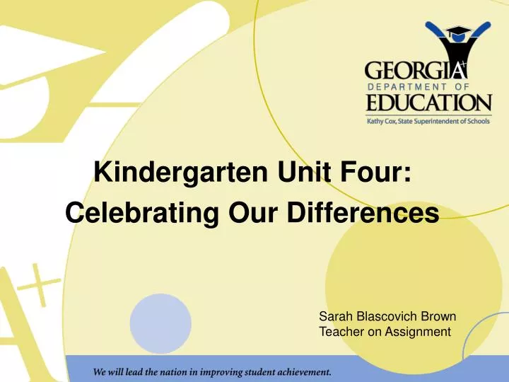 PPT - Kindergarten Unit Four: Celebrating Our Differences PowerPoint Presentation - ID:1450134