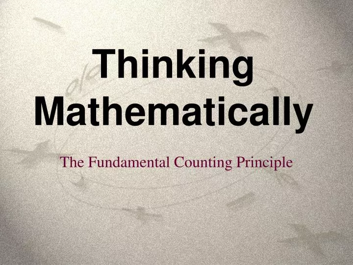 PPT - Thinking Mathematically PowerPoint Presentation, free download ...