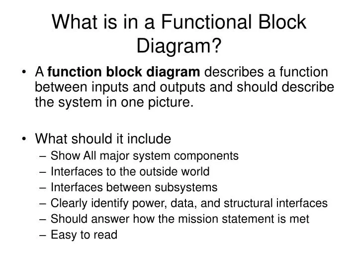 PPT - What is in a Functional Block Diagram? PowerPoint Presentation ...