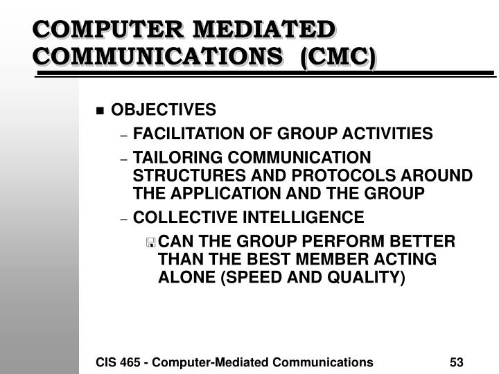 PPT - Communication Concepts * Computer-Mediated Communications ...
