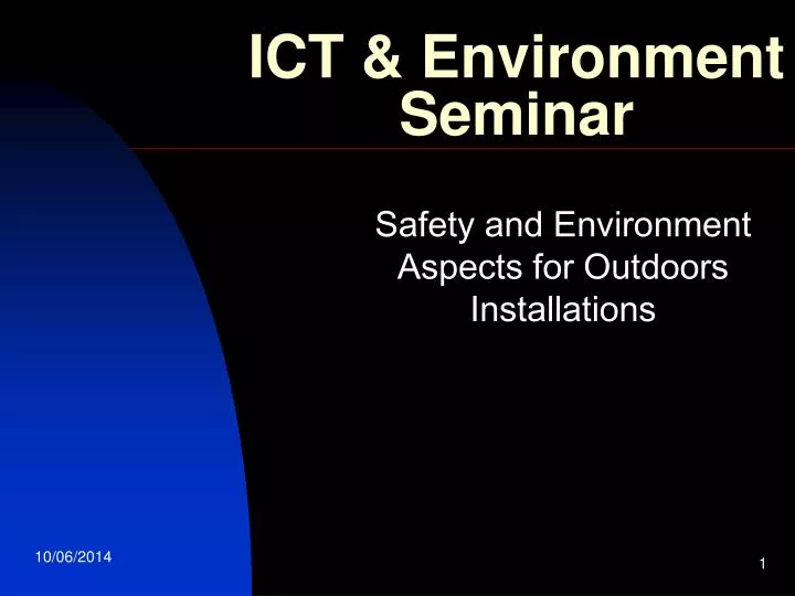 PPT - ICT & Environment Seminar PowerPoint Presentation, free download ...