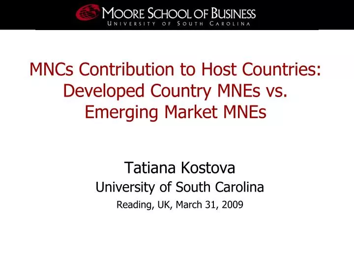 PPT - MNCs Contribution to Host Countries: Developed Country MNEs vs ... PPT - MNCs Contribution to Host Countries: Developed Country MNEs vs ...
